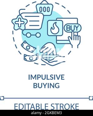 Icône de concept d'achat impulsif Image Vectorielle Stock - Alamy