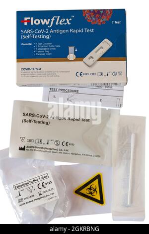 Test rapide de l'antigène Flowflex SARS-CoV-2 Kit d'auto-test Covid-19 ...