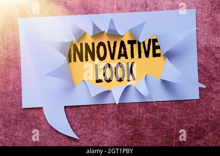 Affichage conceptuel aspect innovant, idée d'entreprise la qualité d ...