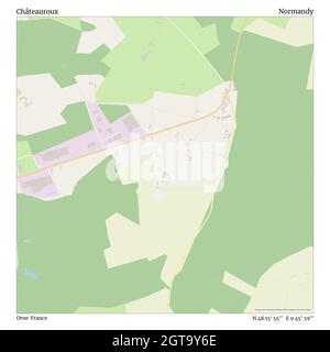 Chateauroux plan la ville carte routière Photo Stock - Alamy