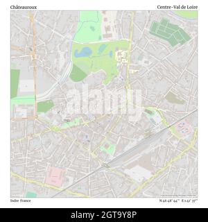 Chateauroux plan la ville carte routière Photo Stock - Alamy