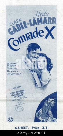 CLARK PIGNON et HEDY LAMARR dans COMRADE X 1940 réalisateur ROI VID ...