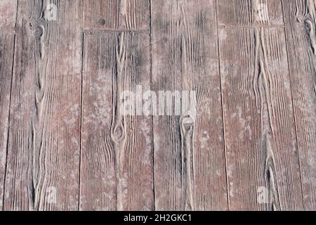 Revêtement extérieur en béton estampé, motif de lattes en bois ...