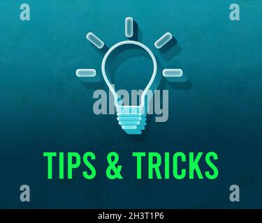 Trucs et astuces icône. Bouton Internet sur fond blanc Photo Stock - Alamy