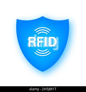 L'identification par radiofréquence RFID tag symbole, utilise des ...