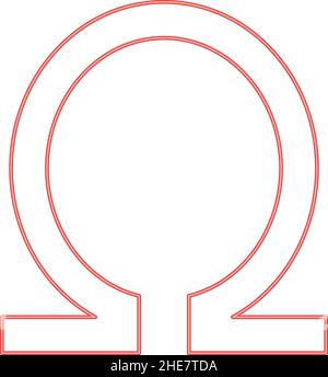 Omega, signe d'ohm illustration Image Vectorielle Stock - Alamy