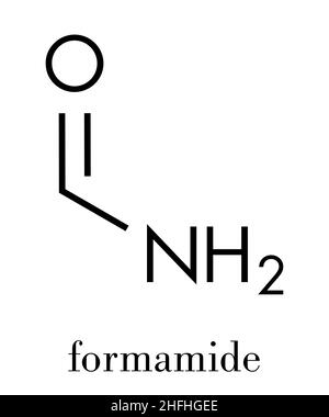 Le formamide (methanamide) molécule de solvant. Solution dans l'eau ...