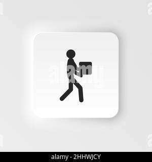 Déménagement homme fort Icône Pictogramme Illustration design Image ...