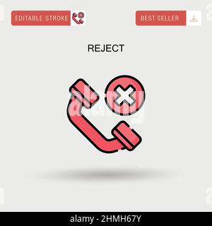 Concept de stop et de rejet. Jeune femme sérieuse personnage de dessin ...