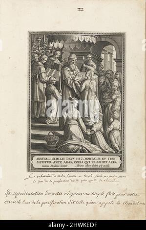 Présentation dans le temple, Adriaen Collaert, d'après Jacques de BIE, d'après Maerten de vos, c ...
