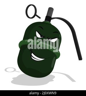 Grenade offensive à la main, munitions militaires concept de substance ...