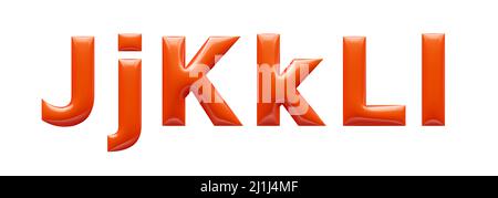 Lettre R rouge, rendu 3D symbole texture plastique isolé sur fond blanc ...