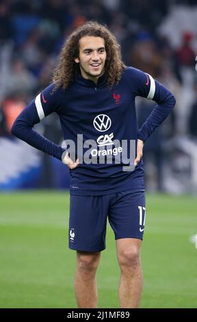 MARSEILLE, FRANCE - MARS 25: Matteo Guendouzi de France pendant le ...