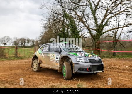 17 SALIN Daniel, SALIN Brigitte, Skoda Fabia , action pendant le Rallye ...