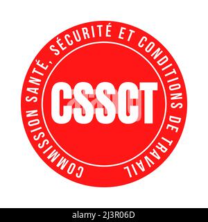 CSSCT, santé, sécurité et conditions de travail commission tampon de ...