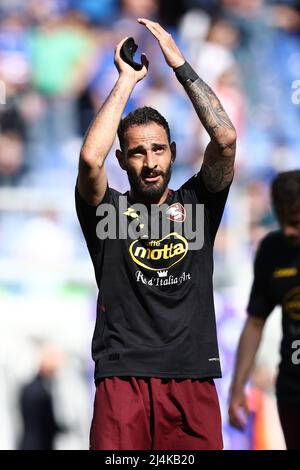 Grigoris Kastanos de l'US Salernitana 1919 pendant la série Un match entre l'US Salernitana 1919 ...