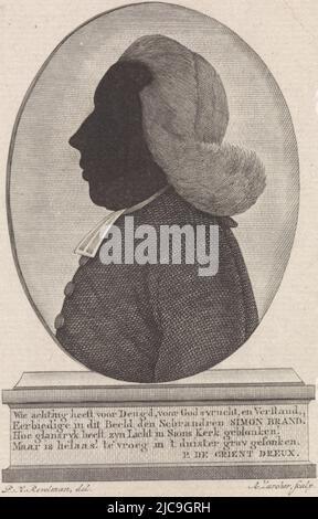 Portrait de silhouette de Simon van Someren Brand, Antoni Zürcher, d ...