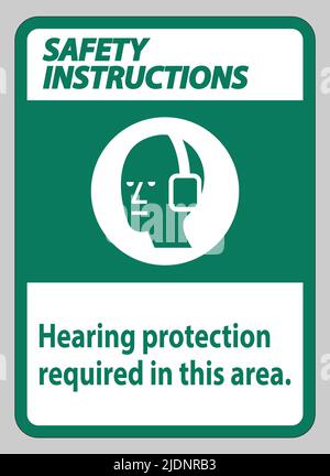 Consignes de sécurité panneau EPI protection auditive obligatoire dans ...