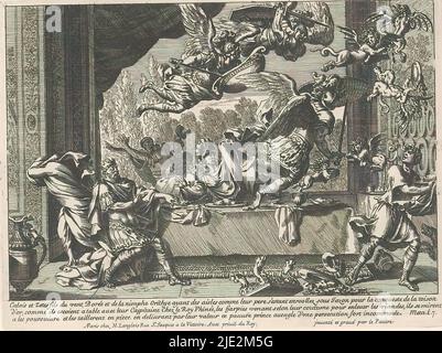 Jupiter transforme le roi Lycaon en loup, métamorphies d'Ovid (titre de ...