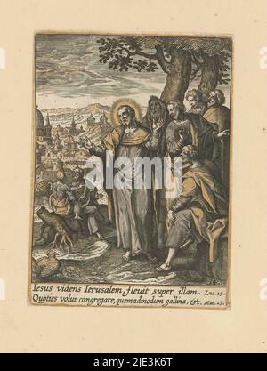 Le Christ prédit la chute de Jérusalem, Adriaen Collaert, d'après Jacques de BIE, d'après ...