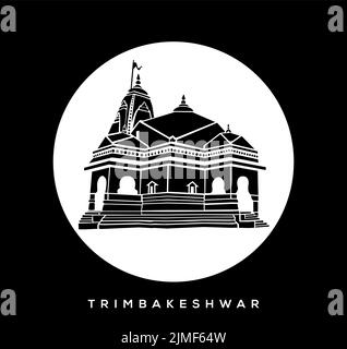 seigneur shiva (Trimbakeshwar Jyotirlinga) symbole du vecteur du temple ...