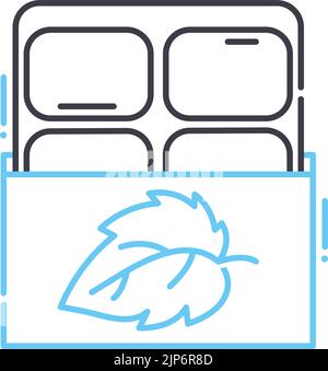 Chewing-gum stick icône linéaire. Fine ligne illustration. Symbole de ...