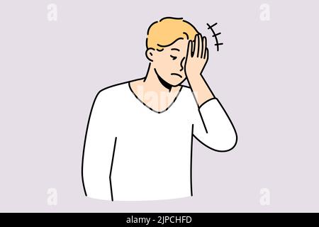 Personne gênée se sentant honte , Illustration de la figure de bâton de ...