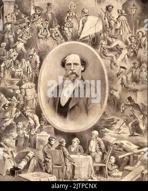 Charles Dickens 1812 à 1870 caractères - Dickens -1930's illustration ...