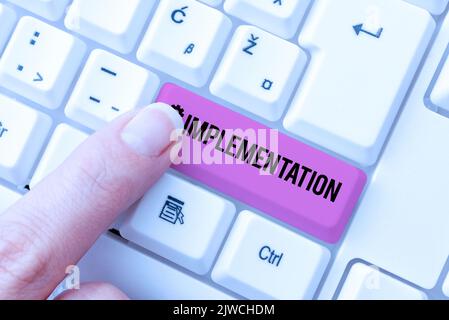 Mise en œuvre de l'affichage conceptuel processus de rendre quelque ...