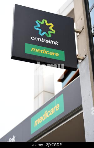 Image générique de la signalisation Centrelink au bureau de Prahran à ...