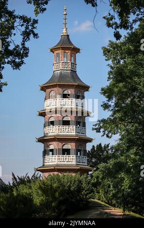 Leipzig, Allemagne. 07th septembre 2022. La pagode dans le jardin ...