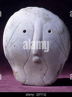 Amérindien sculpté objet anthropomorphique; OS. Décoré, Eskimo, (Inuit ...