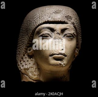 Chef d'un ancien noble égyptien inconnu. Peut-être un portrait de ...