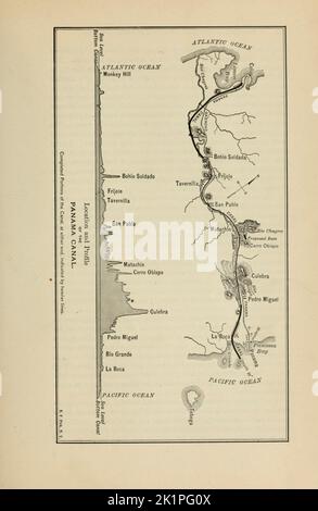 Carte du canal de Panama tirée de l'article LAC BOHIO LE NIVEAU DU ...