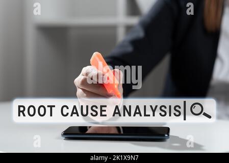 Affichage conceptuel analyse de la cause principale, concept métier ...