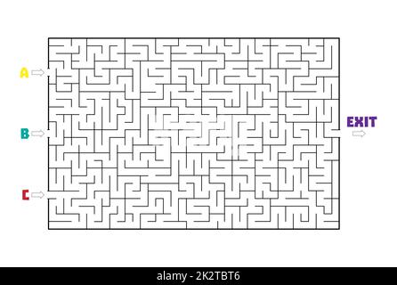 Ce n'est pas si facile que le labyrinthe rectangulaire avec une entrée ...