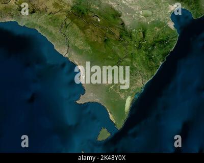 Pedernales, province de la République dominicaine. Carte satellite ...