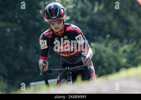 Belge Fleur Moors photographiés en action lors de la course d'élite ...