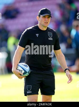 Phil Dowson, directeur du rugby des Northampton Saints avant le match ...