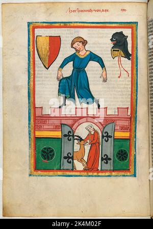 Le 'Codex Manesse', également connu sous le nom de 'Great Heidelberg ...