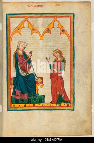 Le 'Codex Manesse', également connu sous le nom de 'Great Heidelberg ...