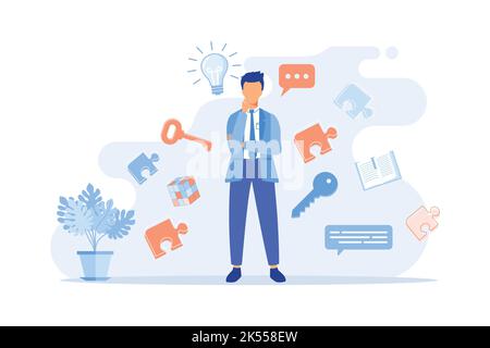 La pensée créative. Les personnes avec différents types d'état d'esprit ...