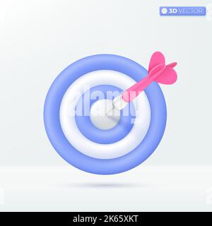 Cartoon Vector icône objectif cible dans le style comique. Le jeu de ...