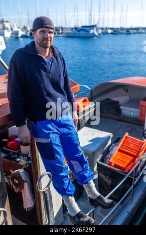 Boltenhagen, Allemagne. 10th octobre 2022. Le pêcheur Baltique Hendrik ...