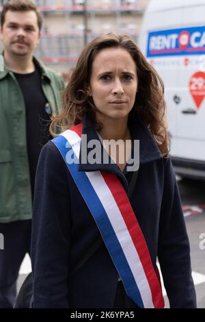 Parlementaire française Clemence Guette lors d'une conférence de presse ...