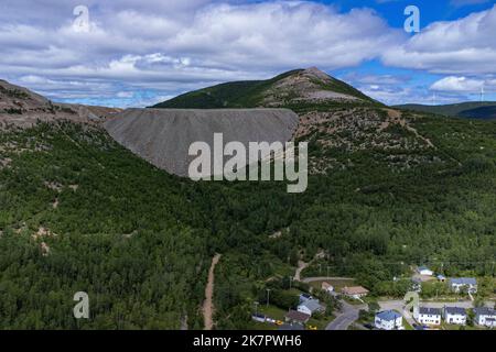 La traînée de mine de la mine de cuivre de Gaspe (mine de Gaspe ...