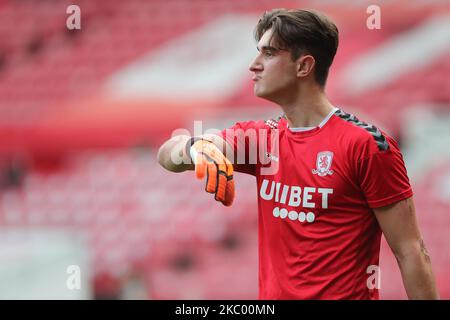 Sol Brynn, de Middlesbrough, se réchauffe avant le match de la Carabao ...