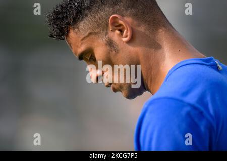 Andrew Howe Besozzi avant la compétition à Rieti, en Italie, le 18 juin ...