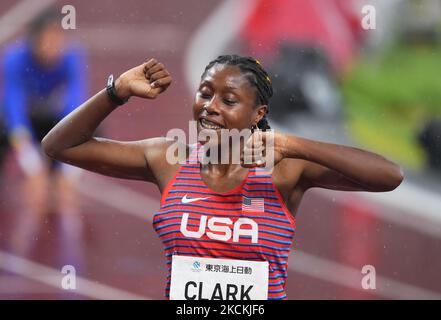 Breanna Clark, des États-Unis, a remporté 400m victoires en athlétisme ...