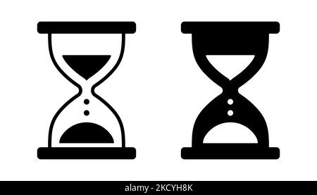 Icône de signe de sablier. Symbole de la minuterie du sable. Ensemble ...